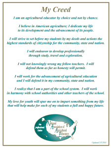 The Ag Teacher’s Creed (2/14/2020) – The Friday Footnote